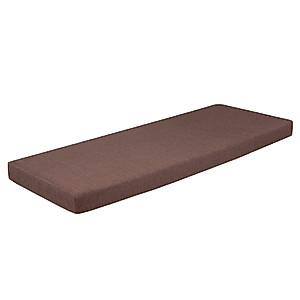 ROFIELTY Custom Size Bench Cushion Patio Bench Seating Cushion Indoor Bench Cushion Outdoor/Indoor Bench/Swing Cushion Porch Swing Cushion Bench Pads (Dark Brown,31.4 * 11.8 * 1.96in)