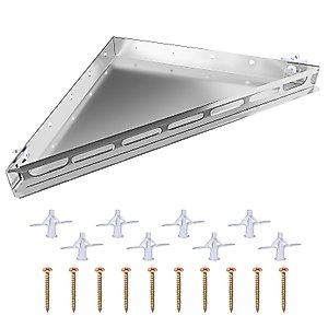 Floating Corner Shower Bench,12"×12"×17" Versatile Versatile Corner Shower Bench Kit, Space Saving, Suitable for Compact Shower Rooms