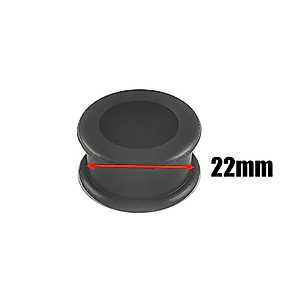 bodyjewellery 7/8 inch 22mm Black Implant grade silicone Double Flare Tunnels Ear Gauge Plugs ABCF Ear Stretching Piercing 2Pcs