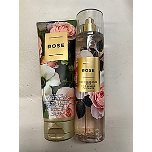 Bath and Body Works - Rose - Ultra Shea Body Cream and Fine Fragrance Mist -8 Oz 2018