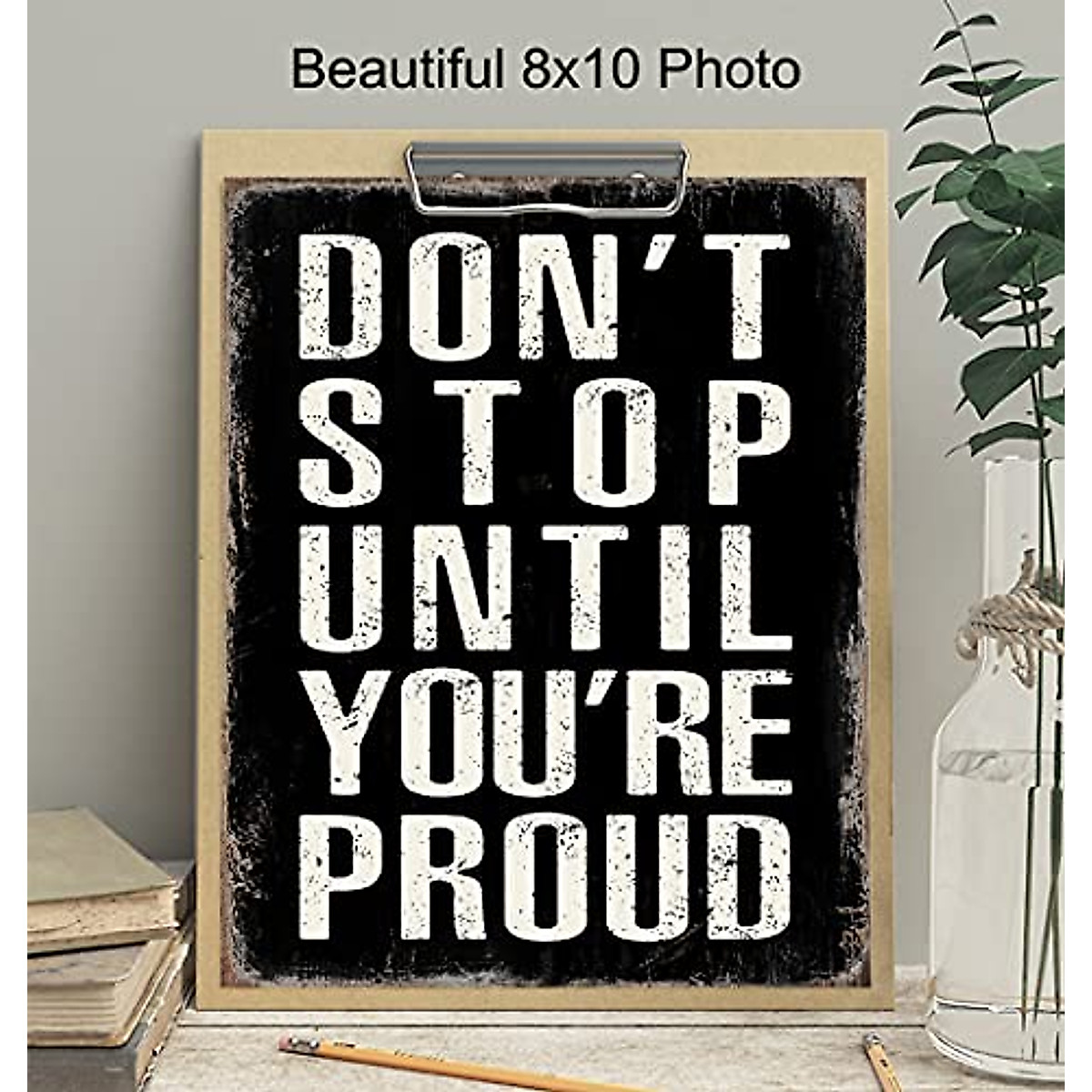 Motivational Wall Art Posters - Inspirational Gifts for Men - Entrepreneur Wall Art - Inspiring Positive Quotes Sayings - Encouragement Gifts - Encouraging Wall Decor - Home Office, Gym Wall Decor