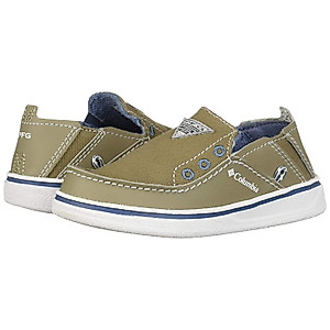 Columbia unisex child Youth Bahamaâ„¢ Pfg Uniform Dress Shoe, Pebble, White, 6 Big Kid US