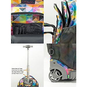 Tilami Rolling Backpack Armor Luggage School Travel Book Laptop 18 Inch Multifunction Wheeled Backpack Students