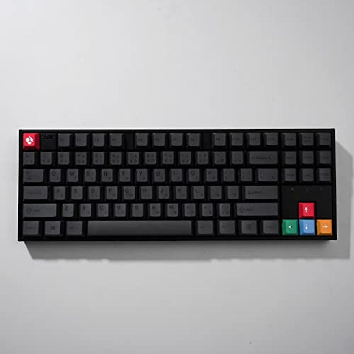 130 Keys PBT Dye Sub Gray Keycaps Cherry Profile Japanese Keycaps Set Fot for Cherry Mx Switches 61/87/104/108 Mechanical Keyboard