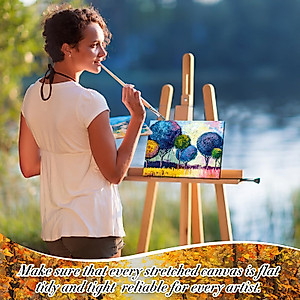 Thenshop Stretched Canvas for Painting 10 oz Triple Primed 100% Cotton White Blank Canvas Bulk Art Canvases for Painting Acrylics Pouring Oil Paint Party Supplies(80 Pieces,8 x 10 Inch)