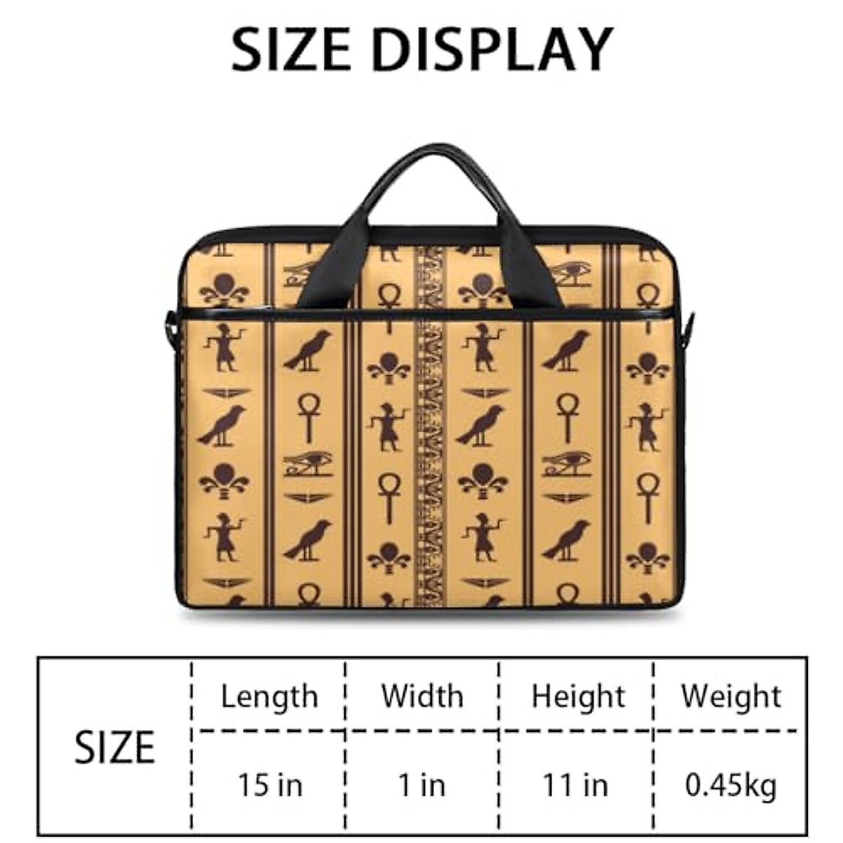 Ethnic Culture Laptop Computer Bag Waterproof Shoulder Messenger Bag 13-15 inch Durable Laptop Tote Bag with Shoulder Strap Handle Lightweight Crossbody Briefcase