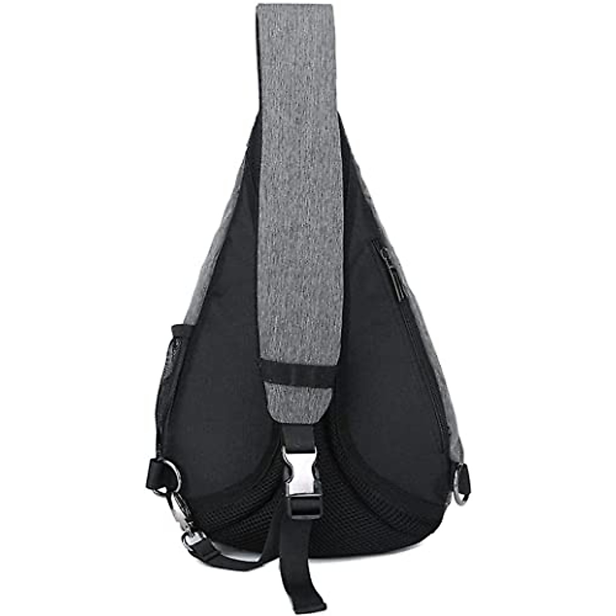 DDQYYSPP Lightweight Chest Bag Sling Bag Anti-Theft Crossbody Shoulder Daypack Outdoor Travel Hiking for Men Women (Grey) (Black)