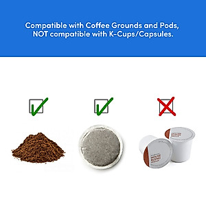 Elite Gourmet EHC113 Personal Single-Serve Compact Coffee Maker Brewer Includes 14Oz. Stainless Steel Interior Thermal Travel Mug, Compatible with Coffee Grounds, Reusable Filter, Black