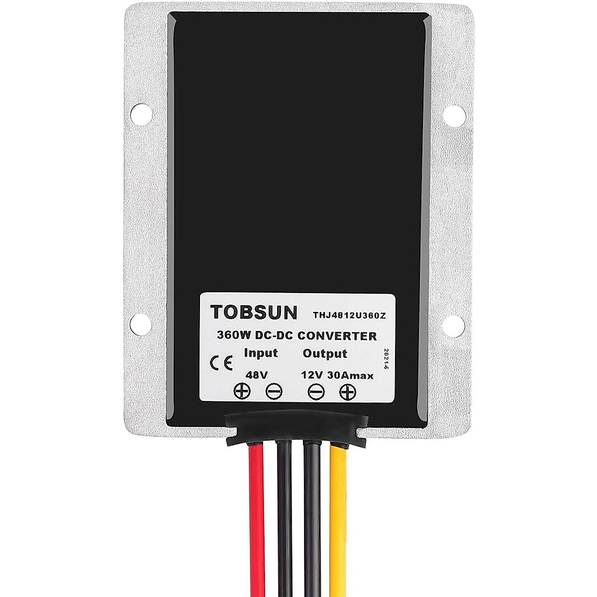 BZONE DC 48V Step Down to DC 12V 30A 360W Voltage Reducer Converter Golf Cart Voltage Regulator Waterproof for Golf Cart