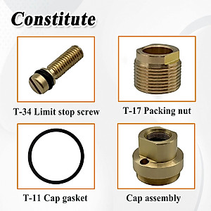 Ebrmeiwo T-12A Cap Assembly Part for Shower Valve, Slove Leakage, Brass