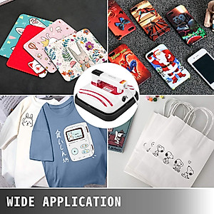 VEVOR Mini Press 800W Mini Heat Press 10 x 10 Inch Red Portable Easy Press Mini Highly-sensitive Touch Screen Vibration Function Press Machine Mini Press for T-shirts with Reliable Double-tube Heating