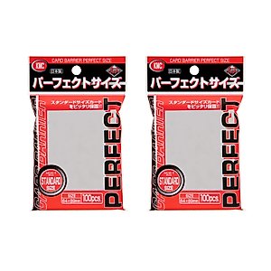 KMC Perfect Size Inner Sleeves – Standard Size 100 Sleeves Per Pack - 2 Packs