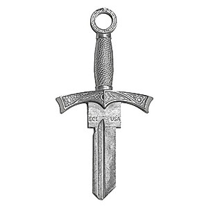 Custom Leathercraft Lucky Line FORGED Key Shapes, SWORD - House Key Blank, SC1, 1 key (B301S)