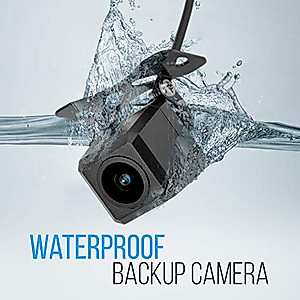 Pyle Universal Mount Front Rear Camera - Marine Grade Waterproof Built-in Distance Scale Lines Backup Parking/Reverse Assist Cam w/ Night Vision LED Lights 420 TVL Resolution & RCA Output PLCM37FRV