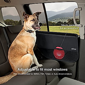 Kurgo Car Door Guard for Dogs, Pet Protector for Car Doors, Waterproof, Adjustable, Quick Installation, Storage Pockets, Fits Sedans and SUVs, Black, 1 Count (Pack of 1)