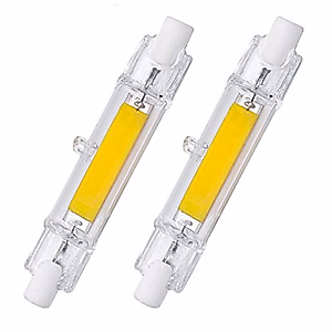 CTKcom 78 mm/3.1 in R7S LED Bulb (2 Pack) 110V 10W White 6000K T3 J Type Halogen Bulb Replacement 100W Halogen Bulb Equivalent Double Ended