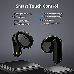 ACAGET Wireless Earbuds, Bluetooth Headphone for Samsung S23 Plus Galaxy S22 Ultra S21 FE A53 Touch Control Stereo Earphone with Mic Headset for Apple iPhone 14 Pro Max 13 12 11 XR Pixel 7 6 iPad Pro