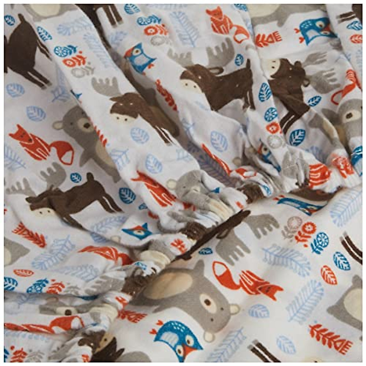 Trend Lab 100% Cotton Scandi Forest Deluxe Flannel Fitted Crib Sheet, 28x52 Inch (Pack of 1)