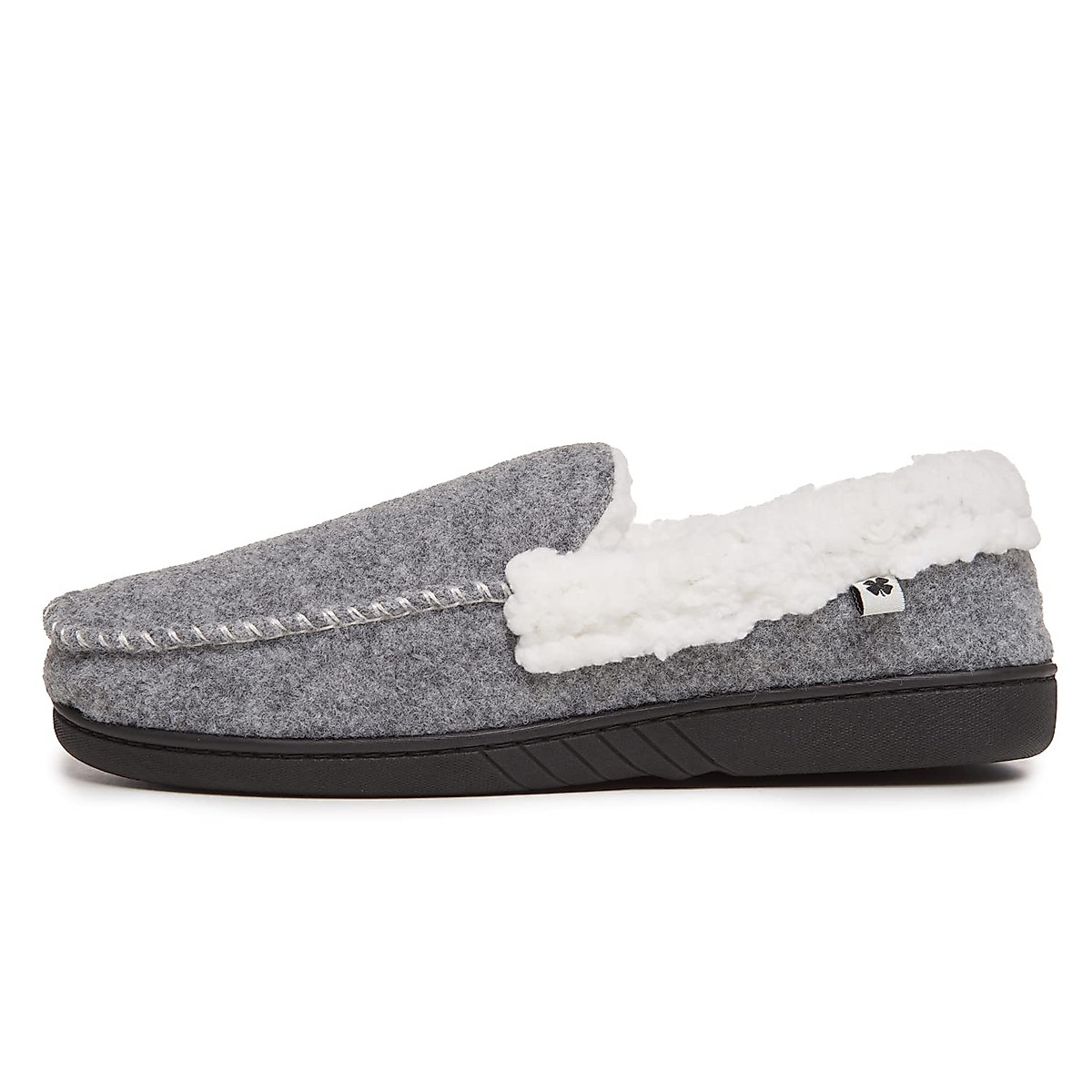 Lucky Brand Mens Faux Wool A-Line Slippers with Memory Foam
