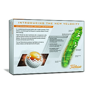 Titleist Velocity Golf Balls, White, Prior Generation (One Dozen)