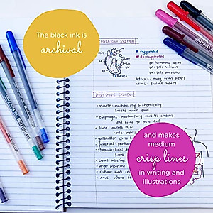 SAKURA Gelly Roll Gel Pens - Medium Point Ink Pen for Journaling, Art, or Drawing - Classic Black Ink - Medium Tip - 3 Pack