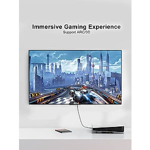 CableCreation 4K HDMI Cable, 6 Feet Upward Angle 270 Degree Vertical Right 4K HDMI Cable, Support 4K Ultra HD, 3D Video, Ethernet, Audio Return Channel, Black