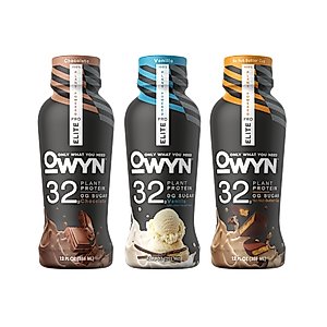 OWYN Only What You Need Pro Elite Vegan High Protein Keto Shake, 32g Protein, 9 Amino Acids, Omega-3, Prebiotics, Workout and Recovery, 0g Net Carbs, Zero Sugar (Variety, 12 Fl Oz (Pack of 12))