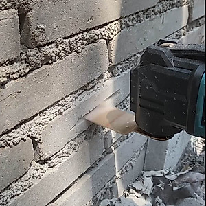 MiraShine 6 Oscillating Multi Tool Blade for Grout Removal with Carbide Grits Flush Cut, Universal FIT Multitool Attachment for Grout, Mortar, Tile, Plaster,Masonry, Brick.