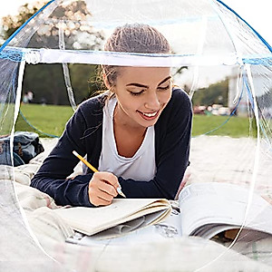 Tatuo Mosquito Net for Bed Portable Folding Net Bed with Bottom Pop up Mosquito Net Tent for Indoor and Outdoor Use Mosquito Netting for Adults Trip Camping Travel Home(78.7 x 70.8 x 59 Inch)