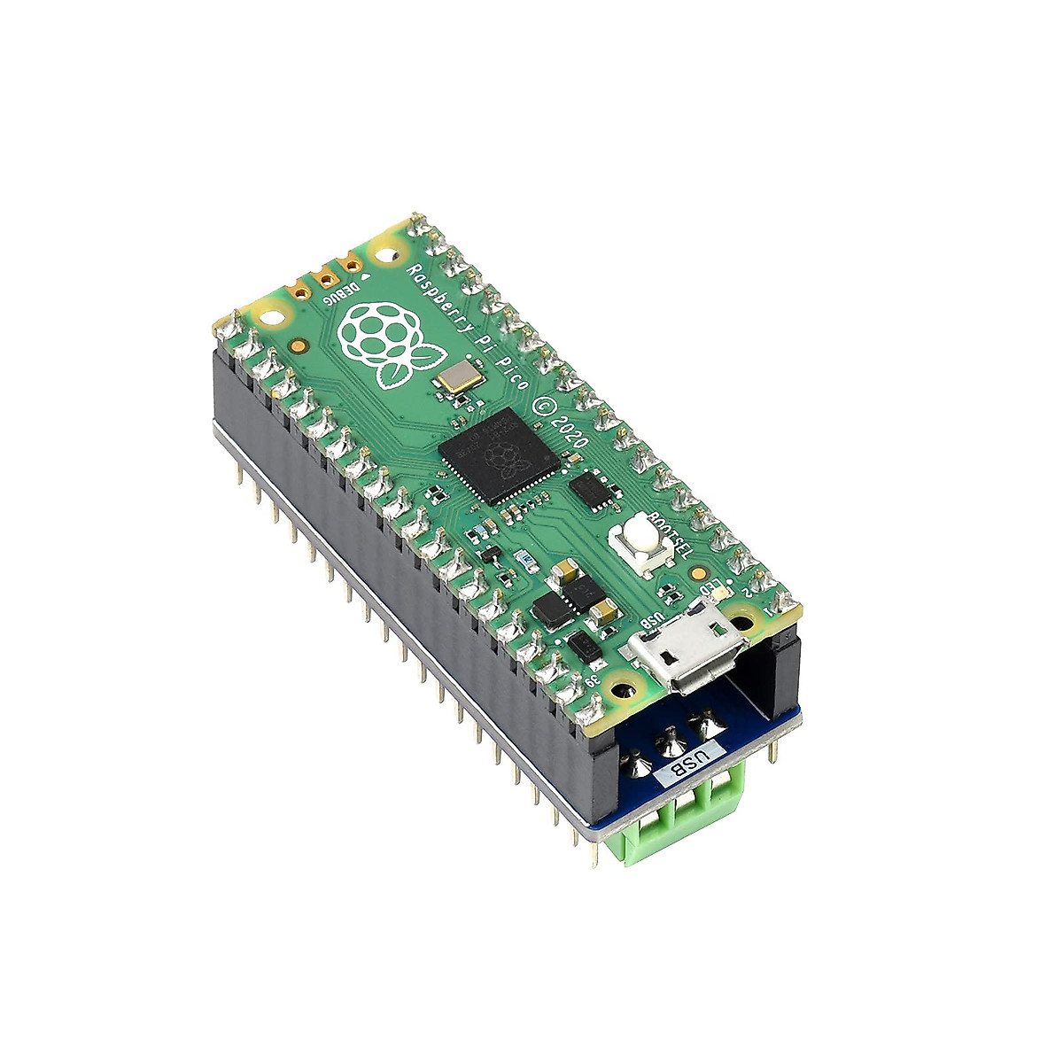 Waveshare 2-Channel RS485 Module Expansion Board for Raspberry Pi Pico, SP3485 Transceiver, UART to RS485, 300500000bps BAUDRATE