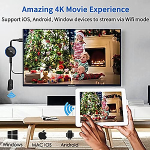 HDMI Wireless Transmitter and Receiver 4K, AIMIBO Wireless HDMI Extender Live Streaming Video/Audio No Lag for Laptop, PC, Cable Box, Camera, Blu-ray, DVD, PS5 to Monitor, Projector, HDTV - 165FT/50M