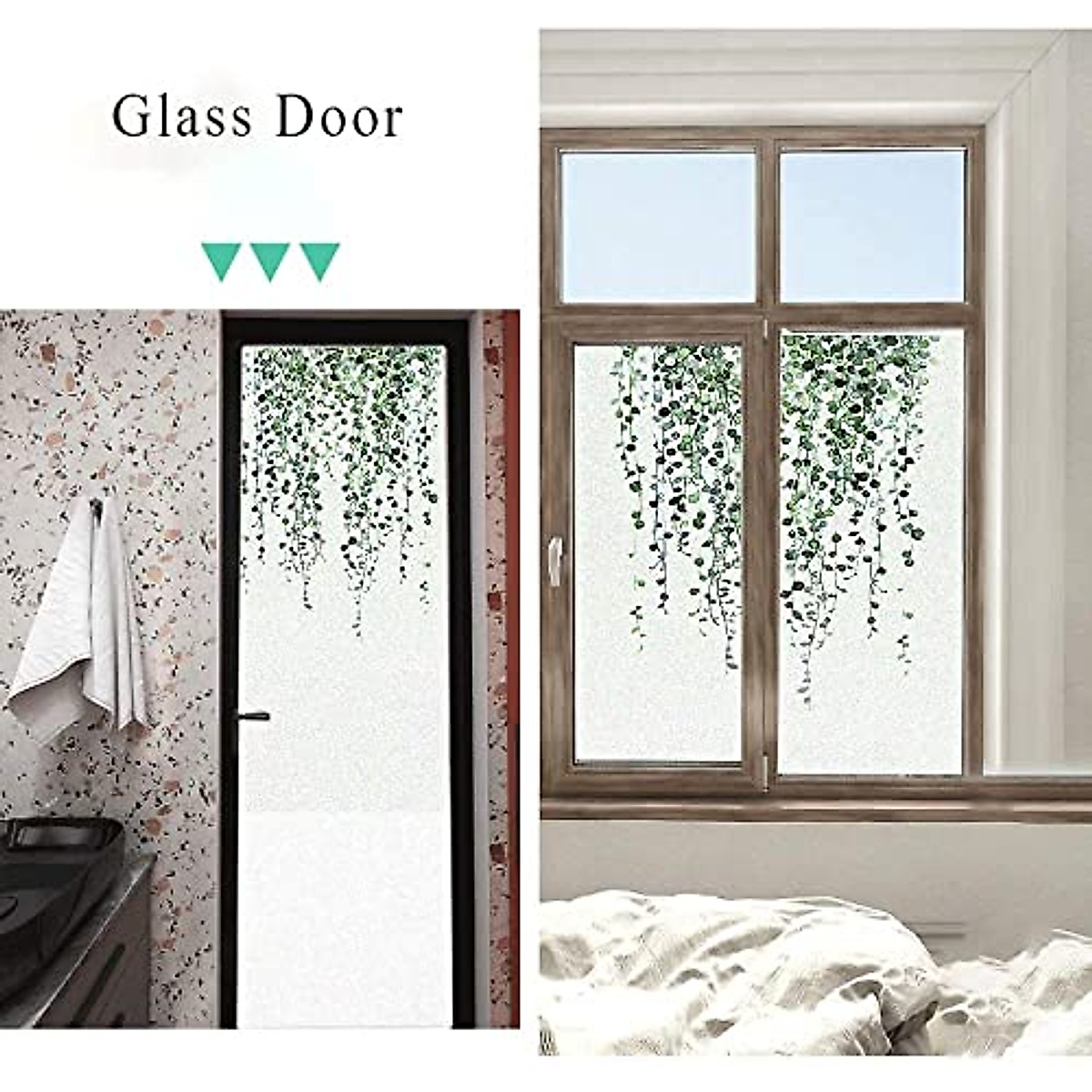 XENITE Window Privacy Film Privacy Windows Film Decorative Orchid Flower Stained Glass Window Stickers No Glue Static Cling Frosted Window Cling one Way Window Film Window (Size : 80x120cm)