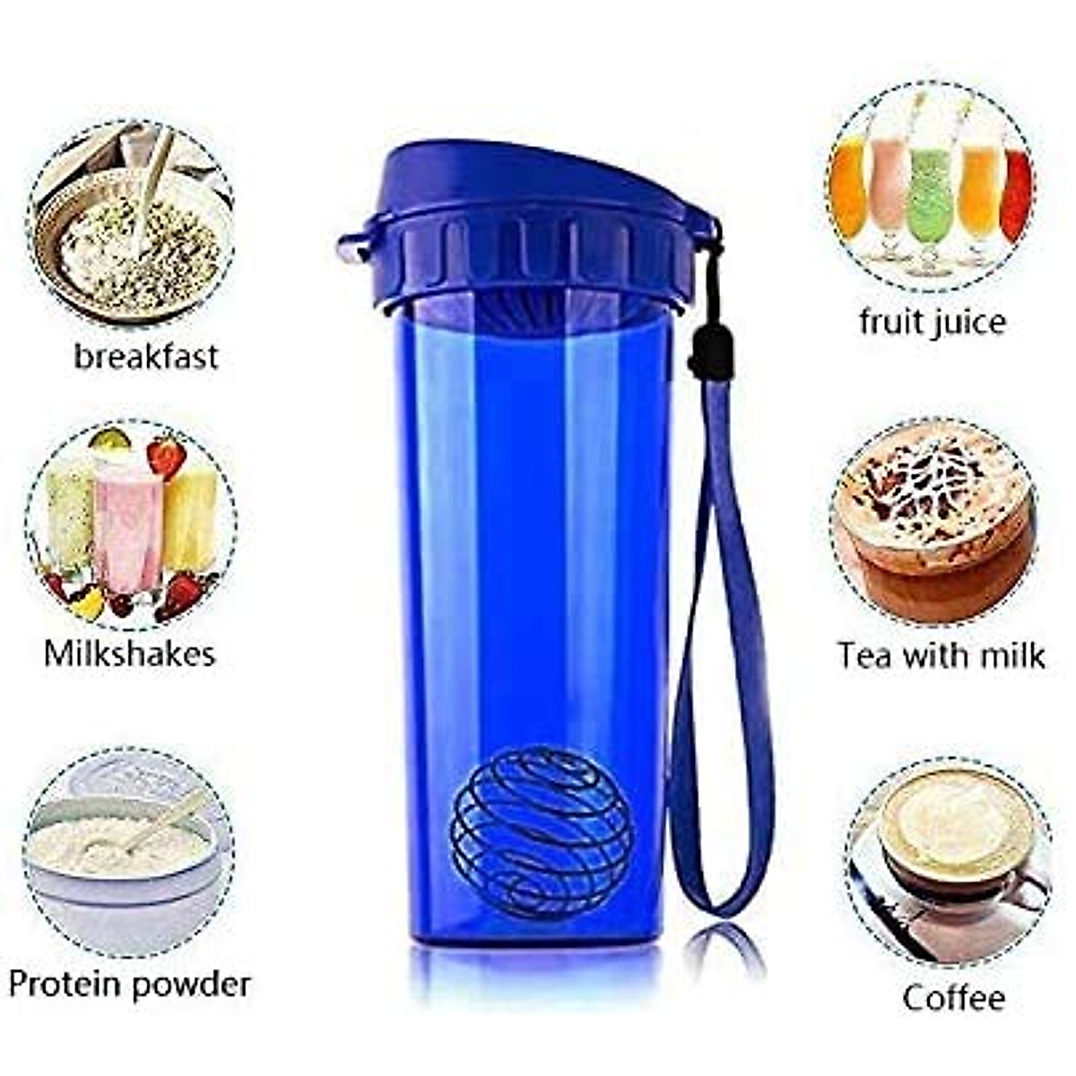 Bodundirect 304 Stainless Steel Shaker Ball Wire Whisk Shaker Mixer Mixing Ball Bottle Cup Blend Shaker Bottle For Eggs (4)