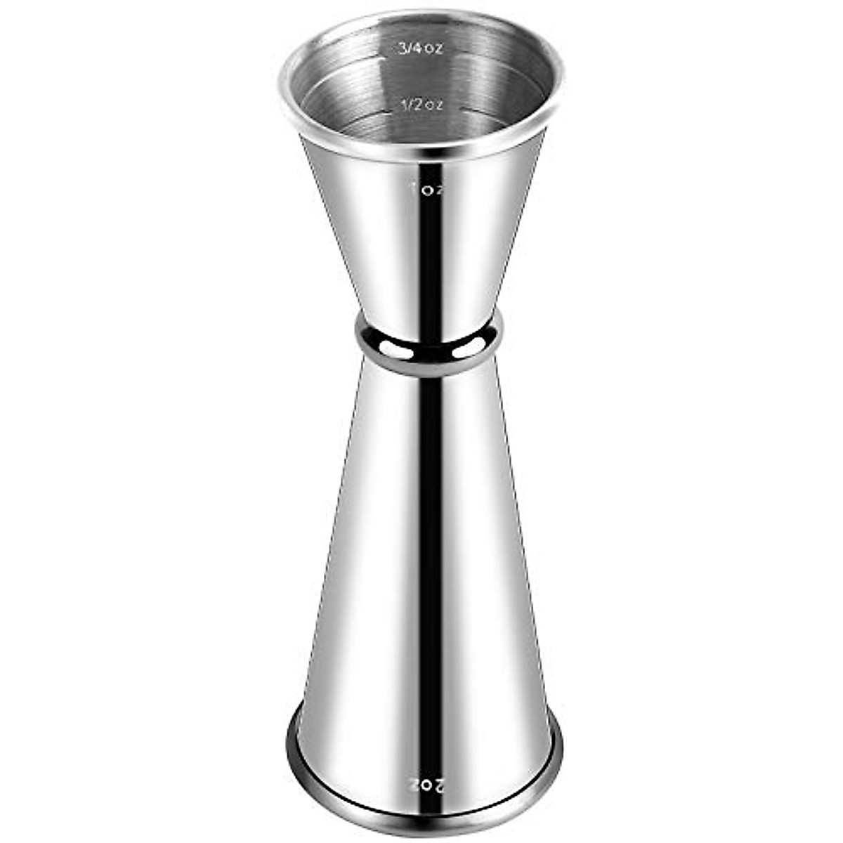 Briout Jigger for Bartending, Double Cocktail Jigger Japanese Premium 304 Stainless Steel Jigger 2 OZ 1 OZ with Measurements Inside