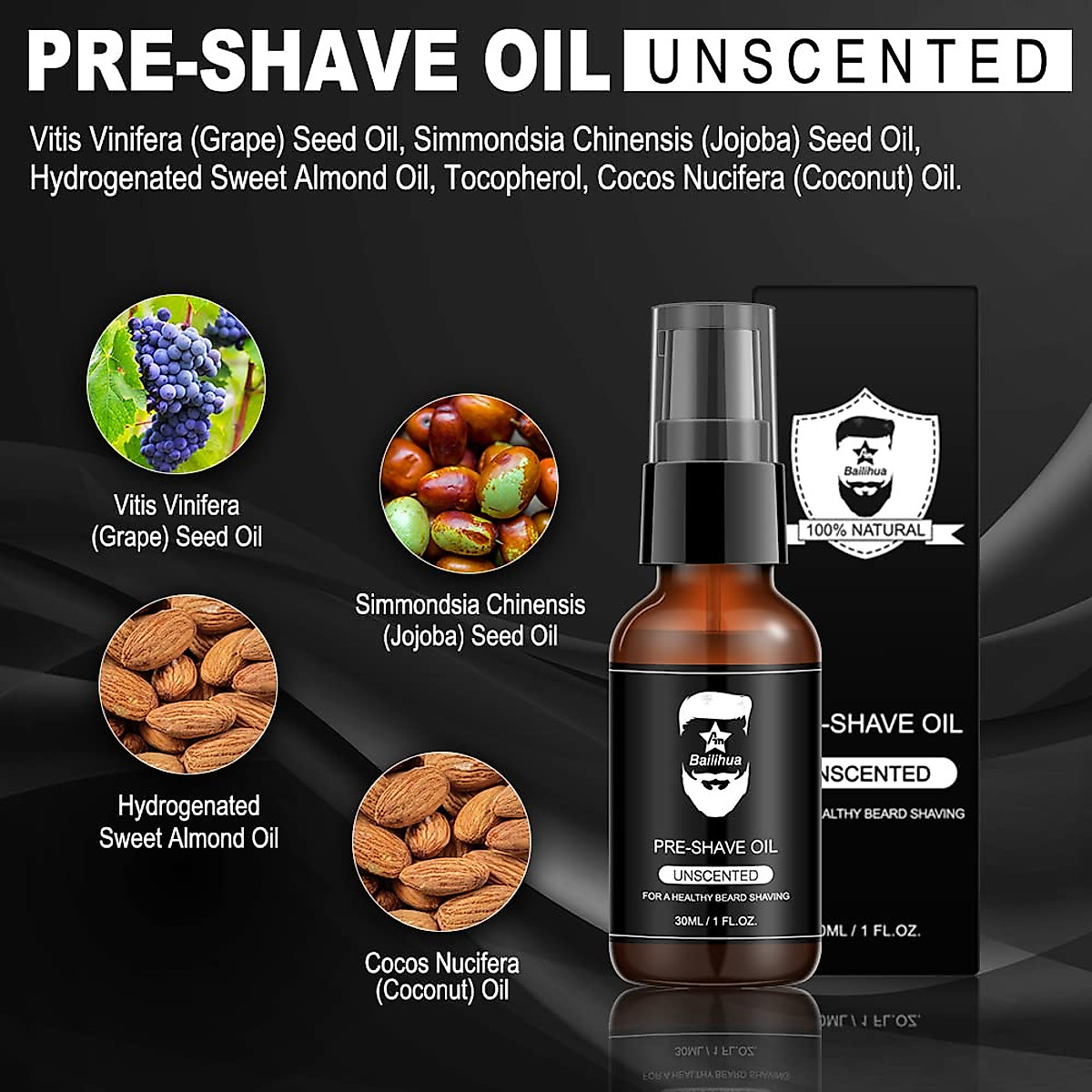 Razor Shaving Kit for Men, Include Safety Razor, Shaving Cream, Pre Shave Oil, Aftershave Balm for Men, Shaving Brush & Bowl, Shaving Apron Bib Gift Sets for him Boyfriend Stocking Fillers (Unscented)