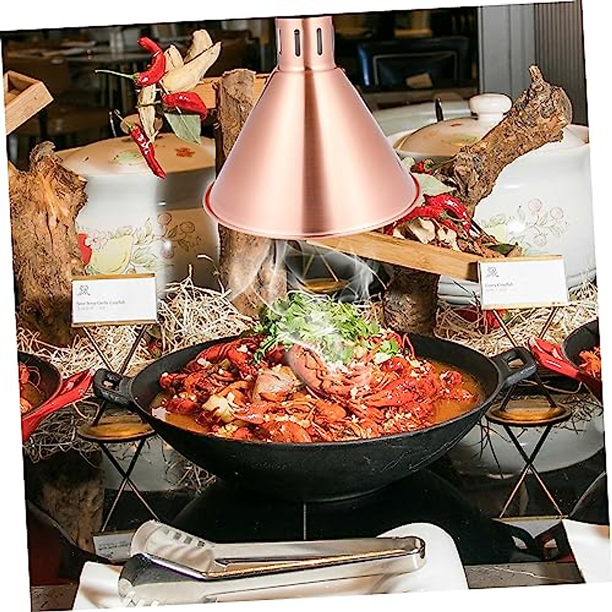 MUCKLILY 1pc Food Warmer Lamp Catering Food Commercial Food Heat Lamp Commercial Food Warmers Turtle Tank Heater Portable Heaters Heat Food Lamp Buffet Heating Lamp Food Warmer Light Metal