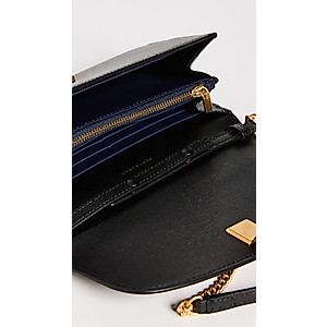 Tory Burch Women's Robinson Chain Wallet, Black, One Size