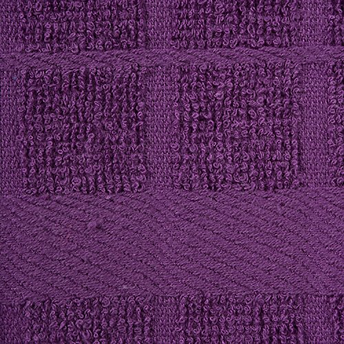 DII Basic Terry Collection Windowpane Dishtowel Set, 16x26, Eggplant Solid, 4 Piece