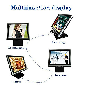 15 Inch POS Touch Screen LED Monitor 1024x768 Resolution Stand VGA for POS Retail Kiosk