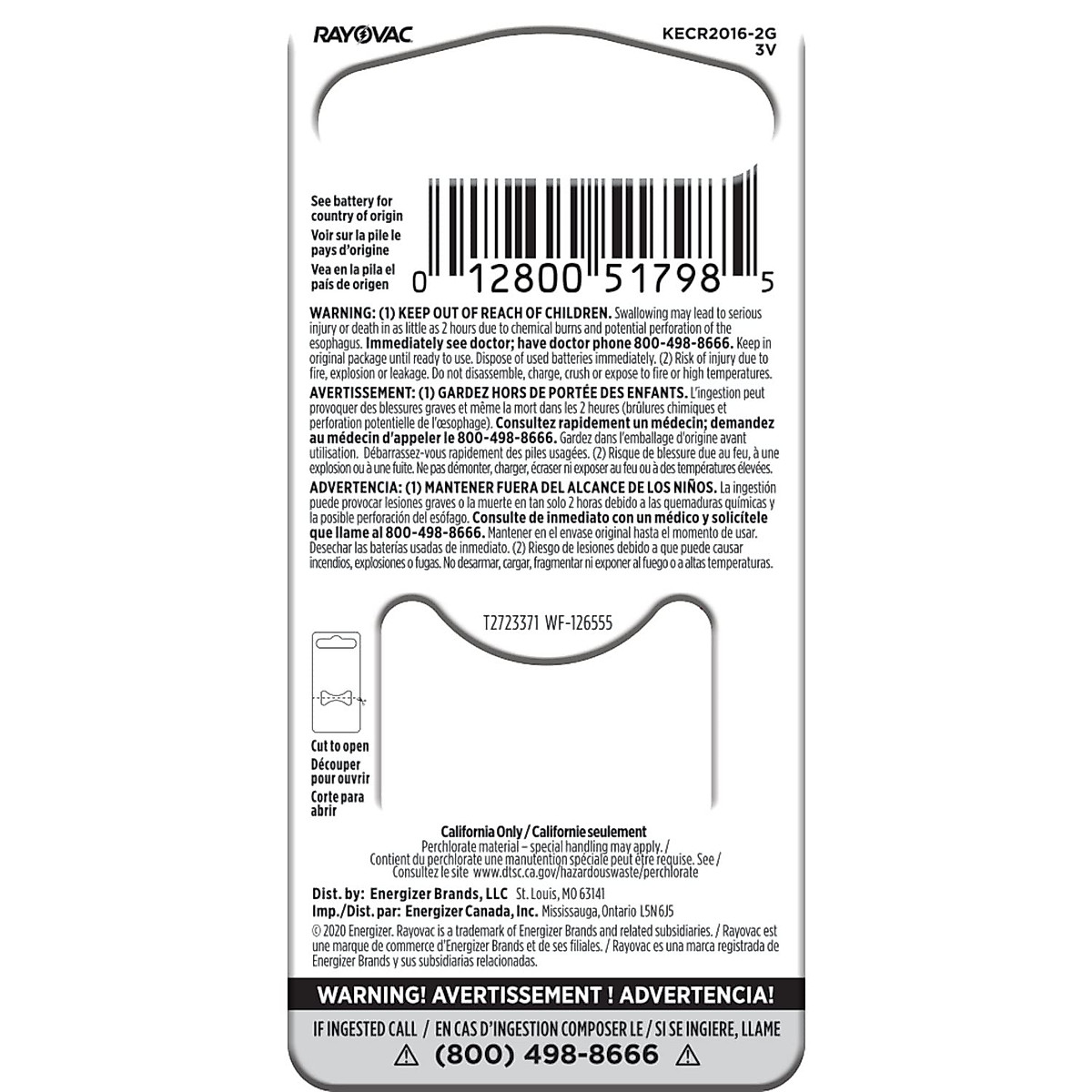 Rayovac CR2016 Battery, 3V Lithium Coin Cell CR2016 Batteries (2 Battery Count)