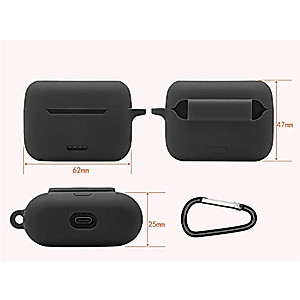 2 Pack Soft Rubber Silicone Protective Case Cover Compatible with TOZO NC2 Earbuds, Protective Skin Sleeve with Keychain (Light Blue+Light Green)