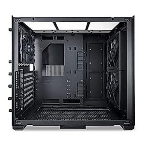 Lian Li O11 Air Small Case - Mini ITX - Mesh & Aluminum Panel - include 2 x 140MM PWM fans & 120mm PWM fan - up to 200mm long full ATX PSUs (O11AMX BLACK)