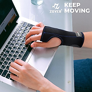 ZOYER Carpal Tunnel Wrist Brace Night Support with Wrist Splint, Adjustable Hand Brace Support for Right and Left Hand, Breathable Wrist Wrap for Arthritis, Tendonitis, Pain Relief, Strains, Sprains