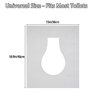 Ma Chérie Disposable Toilet Seat Cover 60 Pcs,Extra Large,Flushable,Travel and Pocket Size