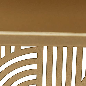 CosmoLiving by Cosmopolitan Metal Arched 3 Shelf Wall Shelf, 16" x 6" x 24", Gold