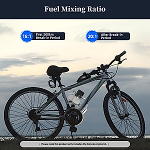 LOYALHEARTDY 100CC Bicycle Engine Kit Bike Bicycle Motorized 2 Stroke Petrol Gas Motor Engine Kit for most 26"/28" Bike (36 Sprocket)