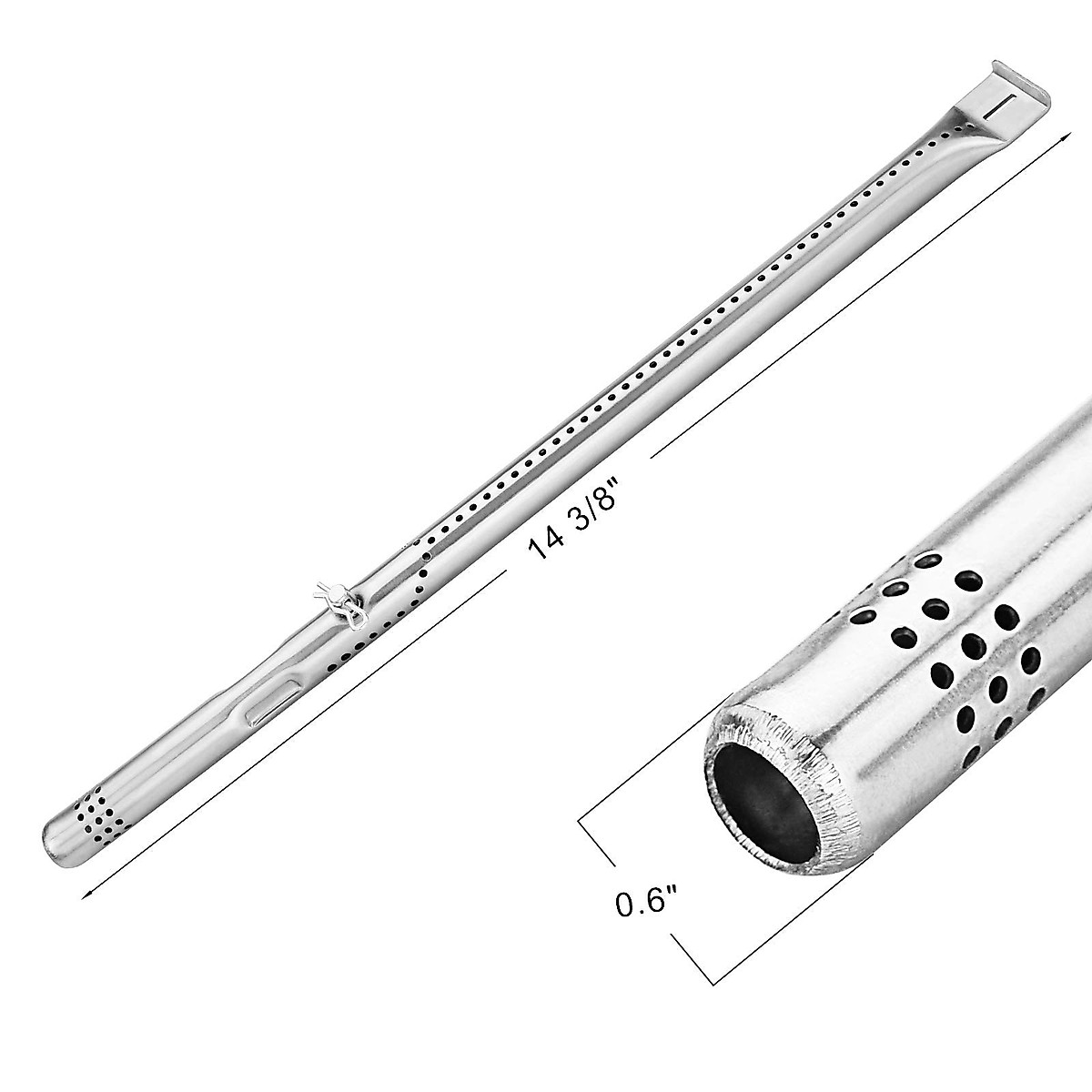 Hisencn Grill Replacement Parts for Charbroil Advantage Series 4 Burner 463433016, 463235815, 466235816, 466240115, 46643301 Gas Grills, Stainless Pipe Burner, Heat Plate Tent Shield and Cooking Grate