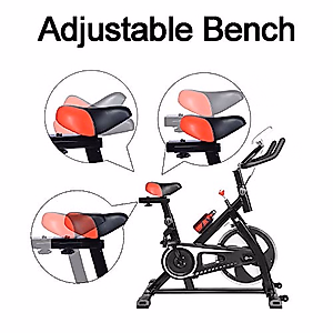 Hstore Bike Ultra-Quiet Exercise Bike, Indoor Fitness Bicycle Health Exercise Bike Home Bicycle Fitness Equipment