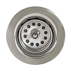 EZ-Flo 2-1/2 Inch Removable Kitchen Sink Strainer Drain Standard Shank Junior Duo with Die Cast Nut, Stainless Steel, 1-7/8 Inch to 2-1/4 Inch Opening, 30035