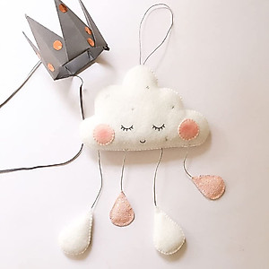 Maritown Raindrop Cloud Ceiling Mobile Hanging Garland Decorations Baby Bedroom Baby Nursery Bedroom Pendant